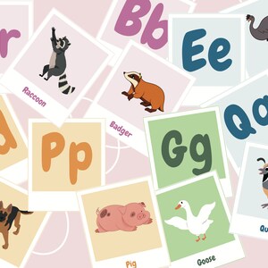 Animal Alphabet Flashcards Alphabet Learning Cards Printable Classroom ...
