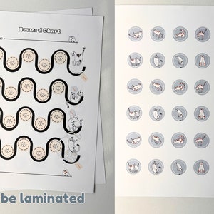 Printable Cats Reward Chart School Sticker Chart Toddler Routine Poster ...