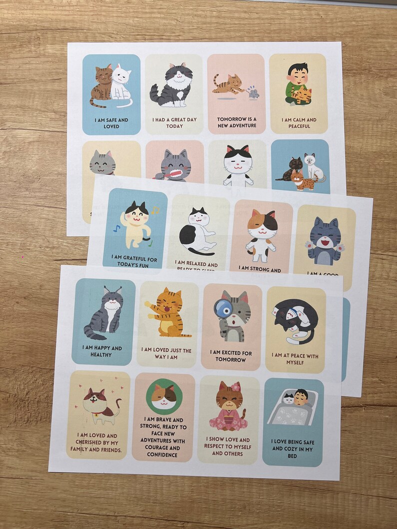 Editable and Printable Bedtime Affirmation Cards Positive Affirmations ...