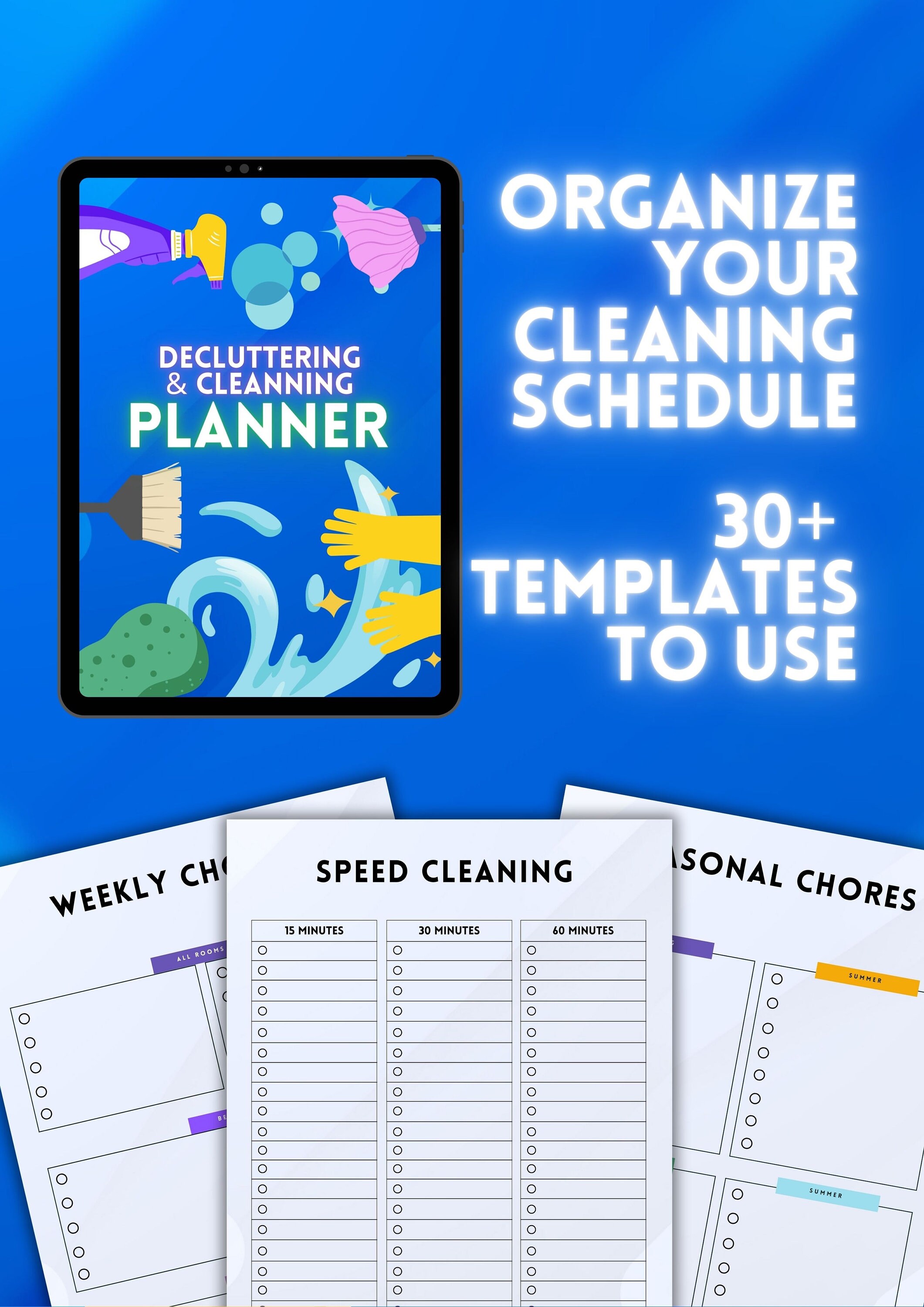 Cleaning Printable Planner, Cleaning Planner, Printable Planner ...