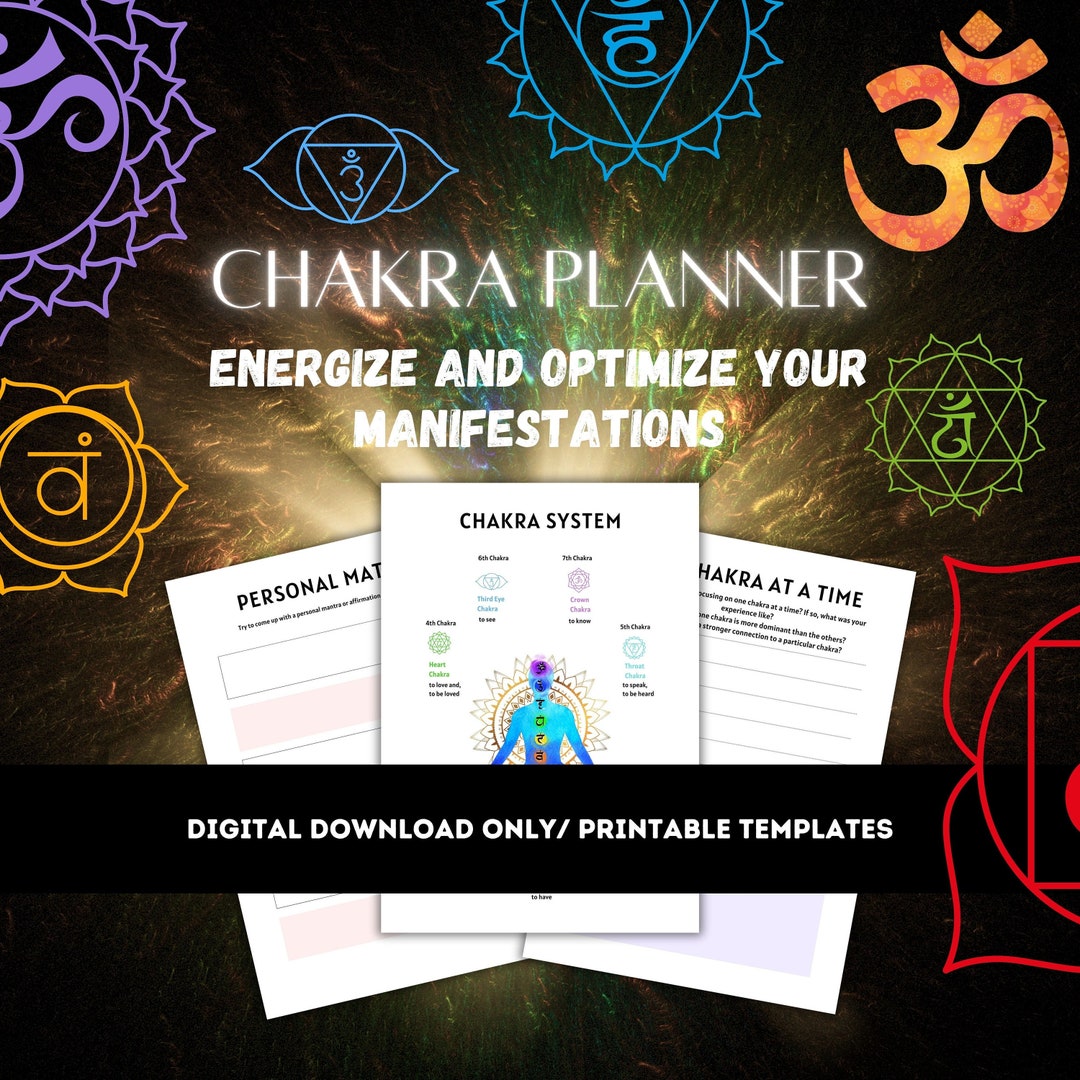 Chakra Planner Template, Chakra Energy Journaling Planner and Template ...