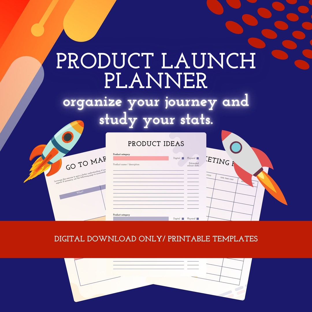 Product Launch Planner, Product Launch Template, Product Launch Digital Planner Printable PDF ...