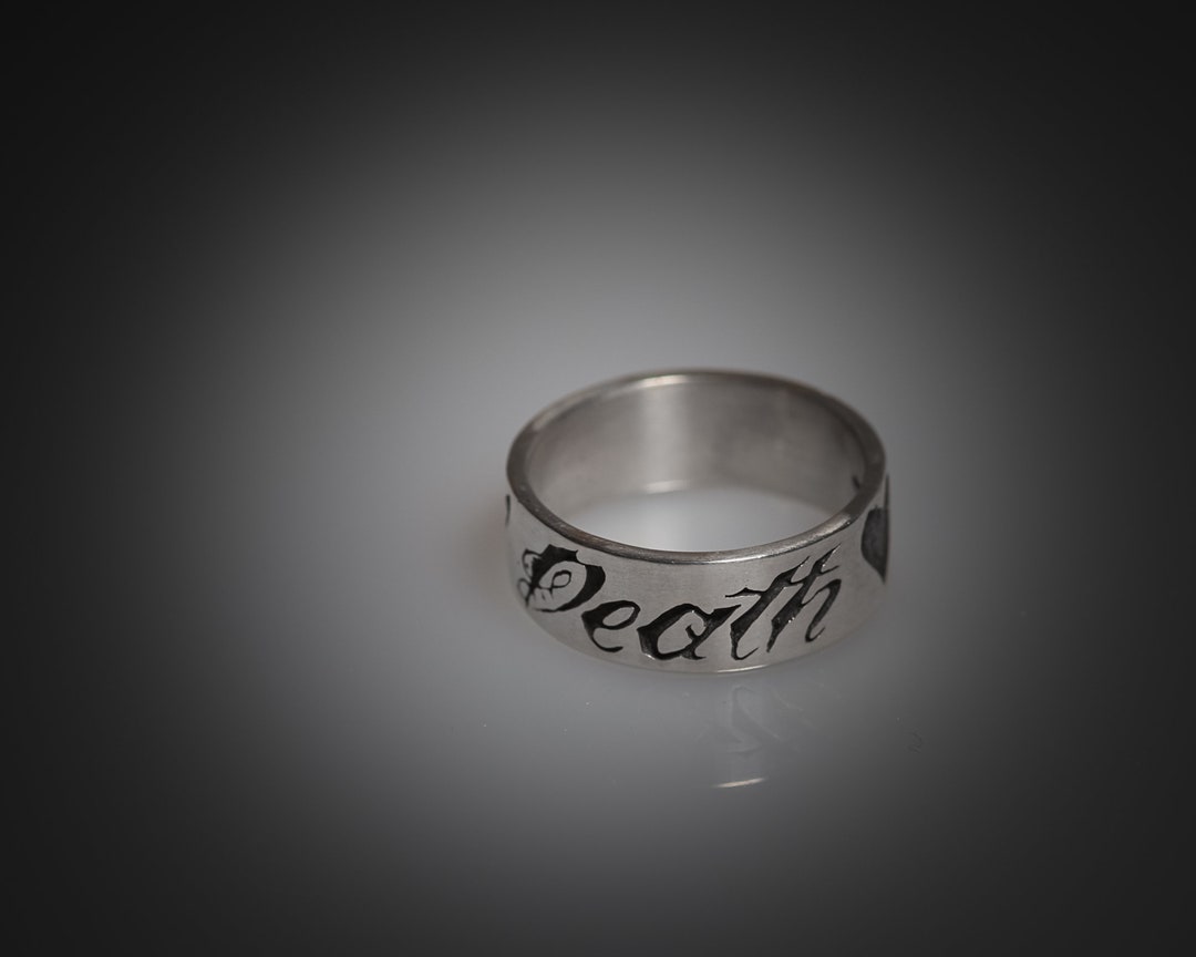 Women's Sterling Silver til Death Ring With Heart and Anchor, Til Death ...