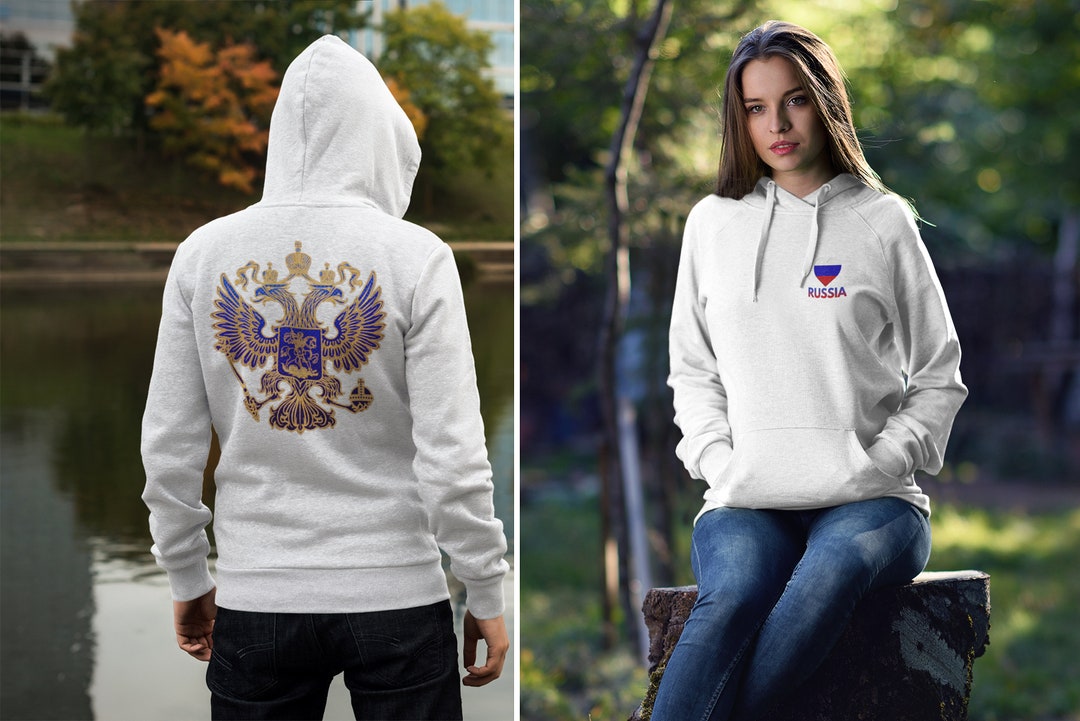 Love Russia Unisex Hooded Sweatshirt Doublesided Russian Eagle - Etsy ...