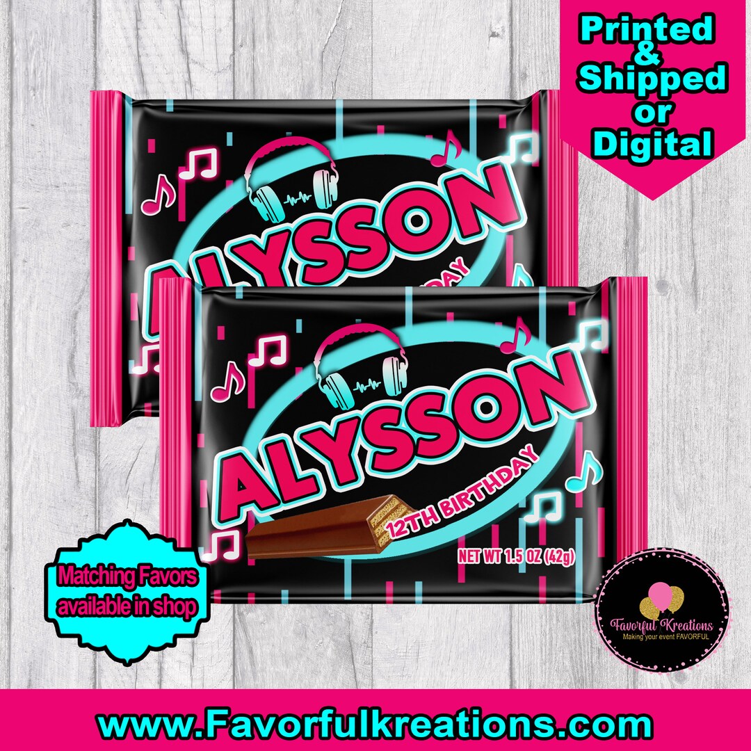 Musical Party Favors Chocolate-musical Candy Wrapper Candy - Etsy