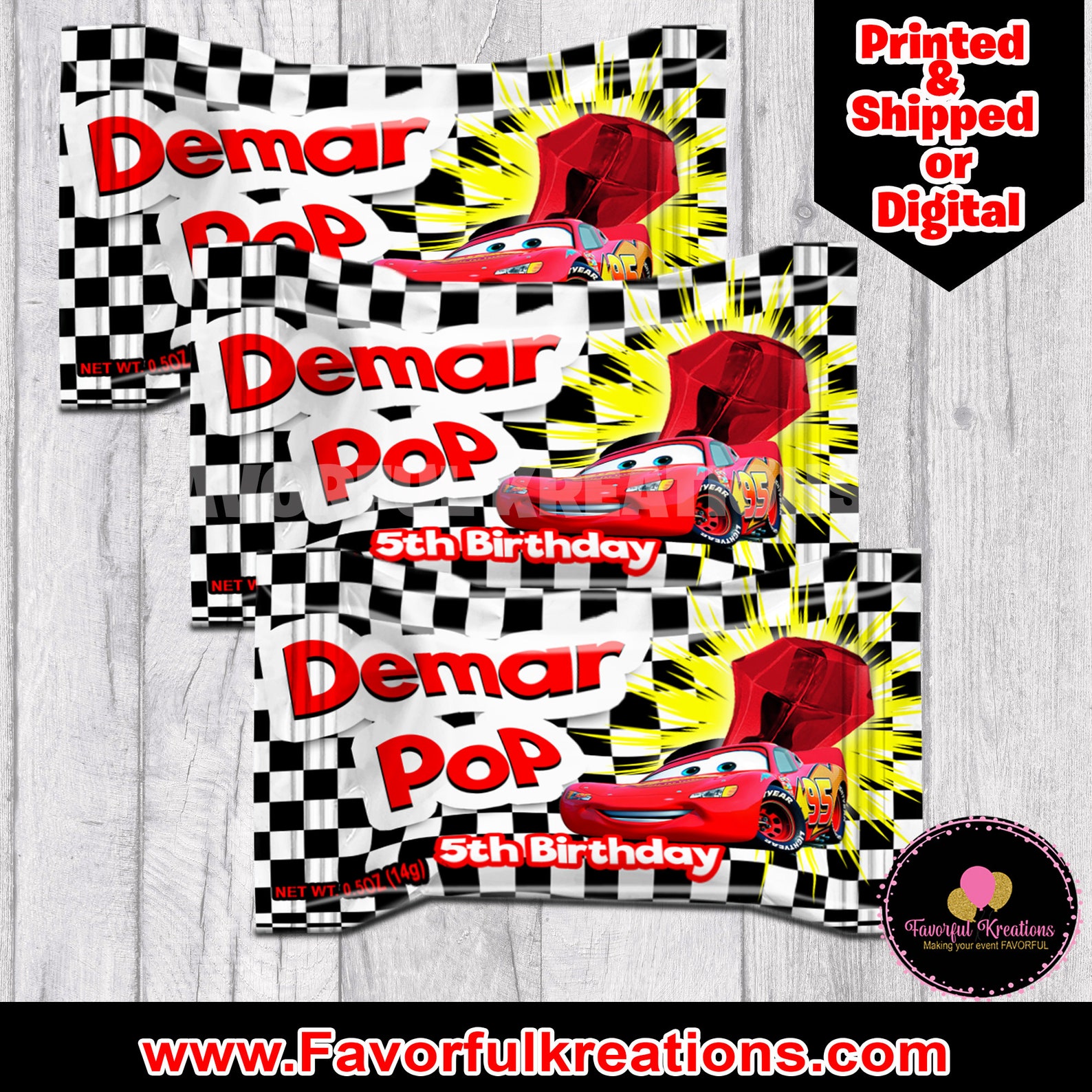 Cars Ring Pop-cars Ring Pop Favors Cars Party-cars Birthday - Etsy