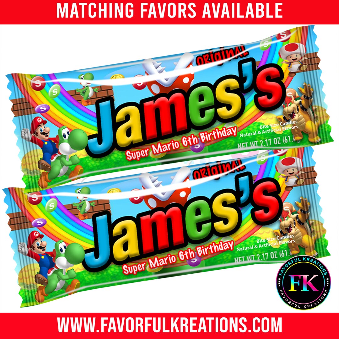 Super Mario Rainbow Candies rainbow Candy Super Mario - Etsy UK