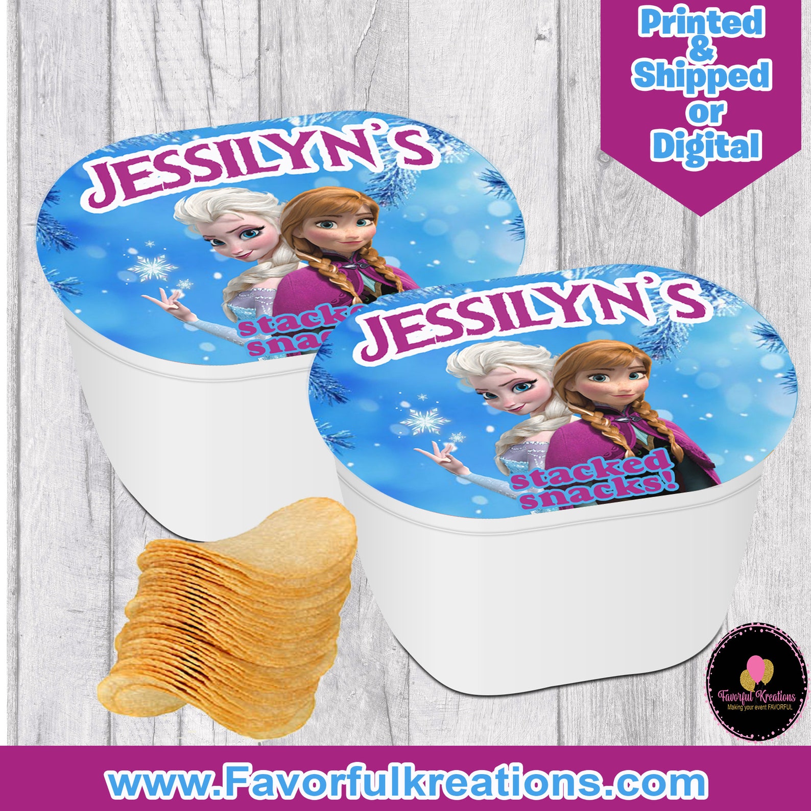 Frozen Party Favors-frozen Fruit Snacks-frozen Party - Etsy
