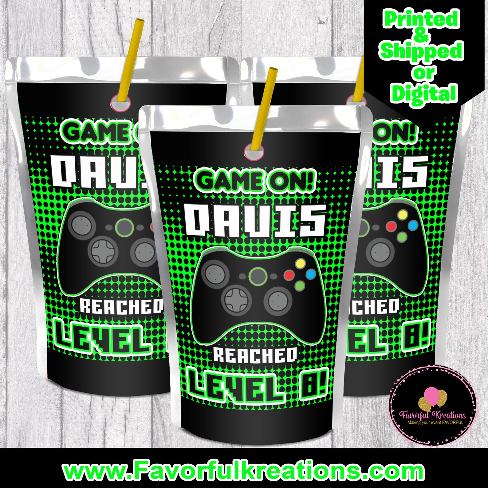 Gamer Juice Pouch Labels-gamer Juice Label Video Game-video - Etsy