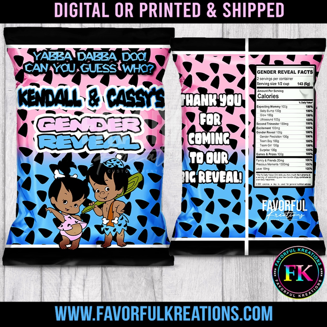 Flintstones Chip Bag-pebbles and Bam Bam Chip Bags-custom Chip - Etsy