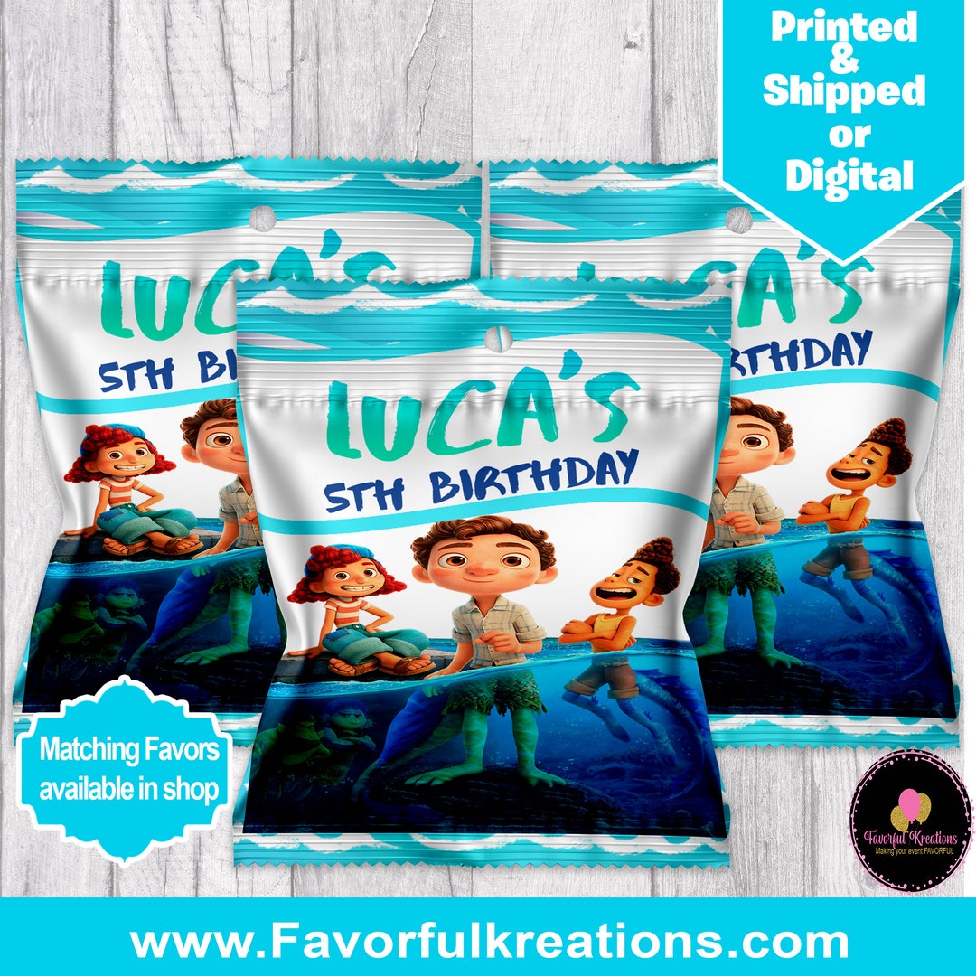 Luca Fruit Snack Favors-luca Birthday Party-luca Favors-fruit Snacks ...