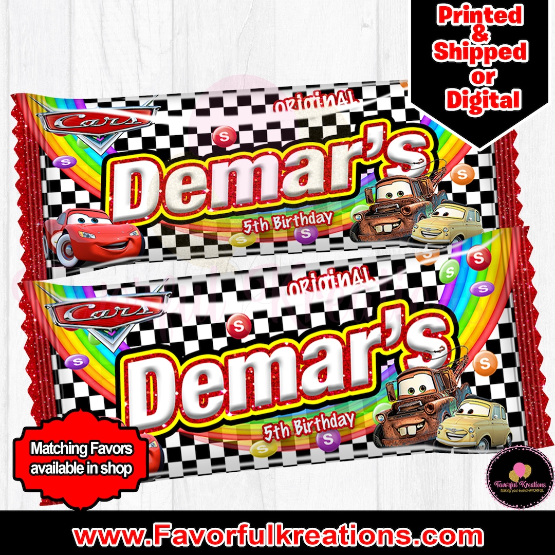 Cars Candy Rainbow Candies cars Birthday Party Cars Party Favors Race ...