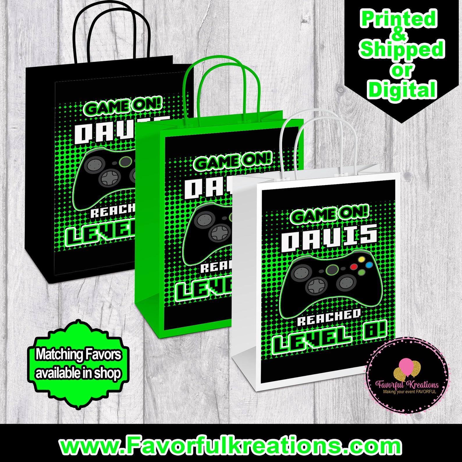 Video Game Gift Bag-video Game Party-video Game Birthday-gamer - Etsy