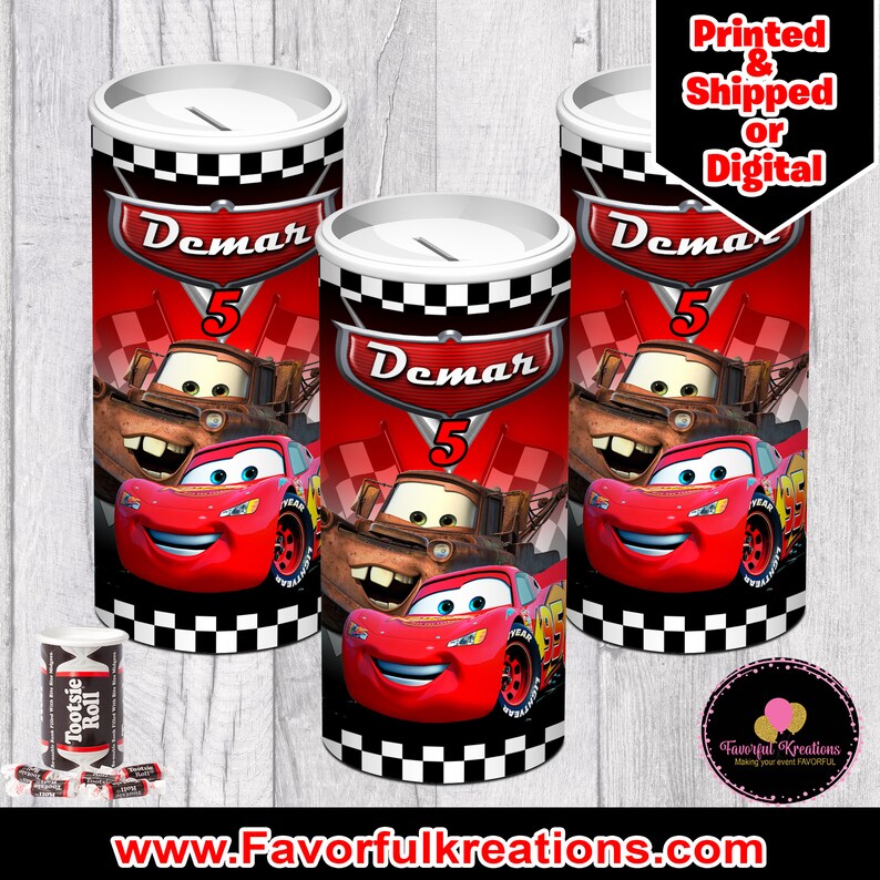 Cars Gift Bag Label-cars 2 Gift Bag-favor Bag-cars Birthday | Etsy