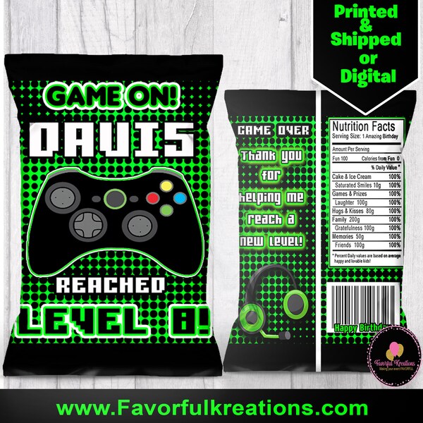 Video Game Custom Chip Bags - Etsy