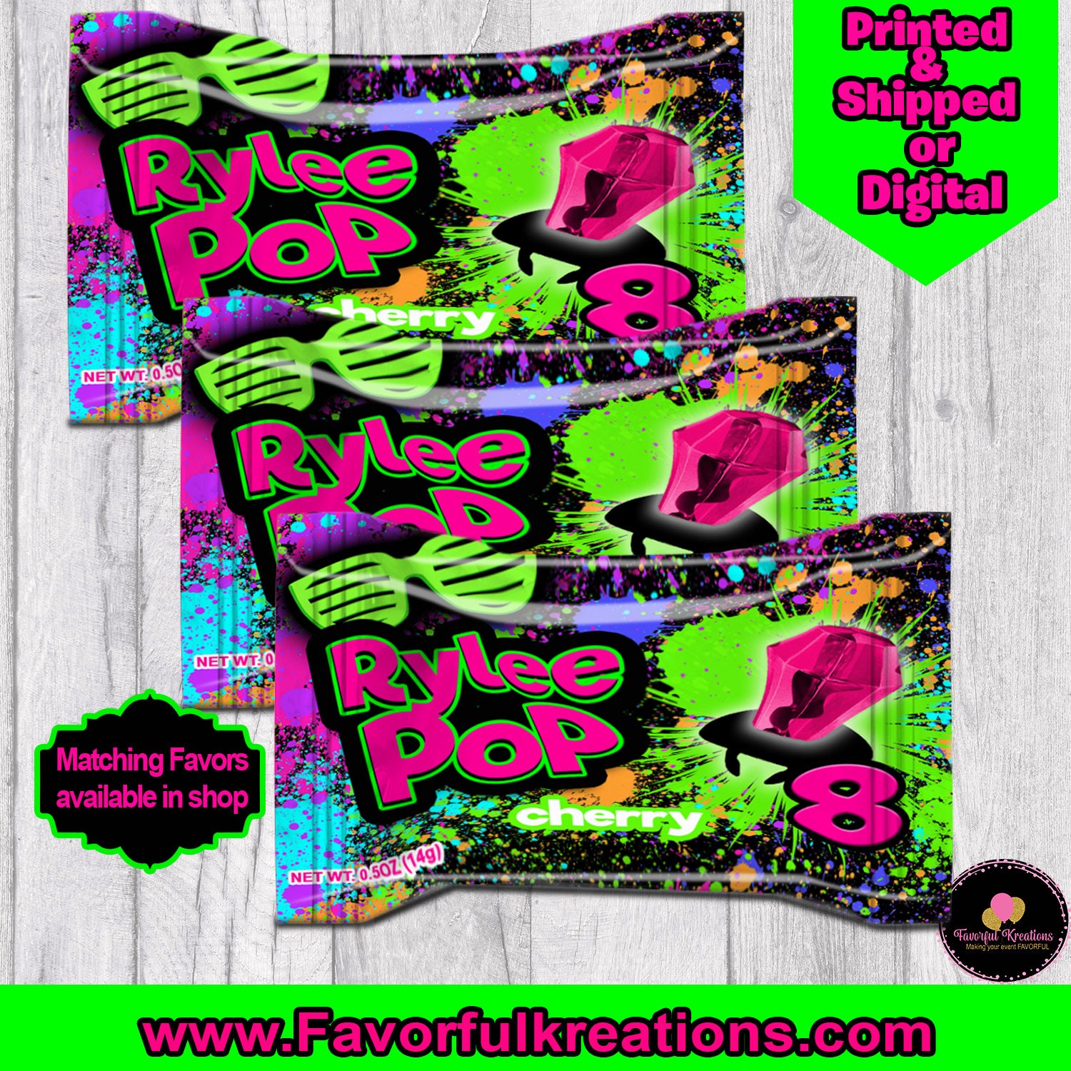 Glow Ring Pop-glow Party Neon Ring Pop Favors Glow Party - Etsy