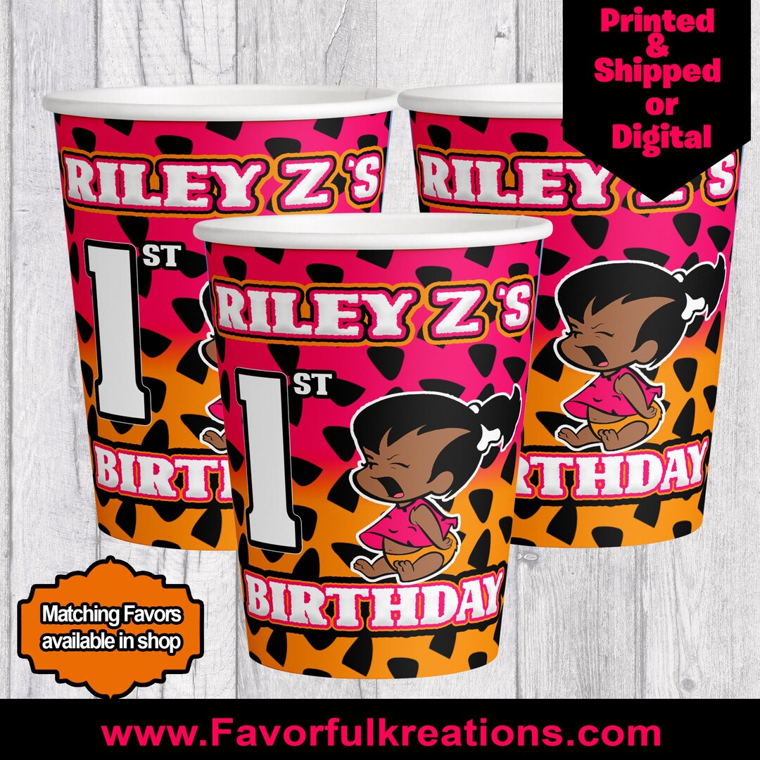 Pebbles Party Cups-paper Cups-pebbles Birthday-pebbles Party Favors-s ...