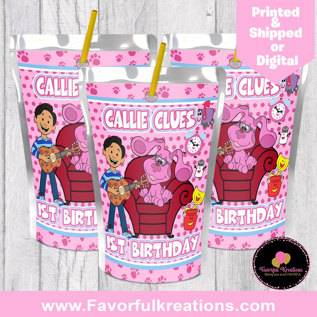 Blue Clues Juice Pouch Labels Juice Labels Blues Clues Party Blues ...