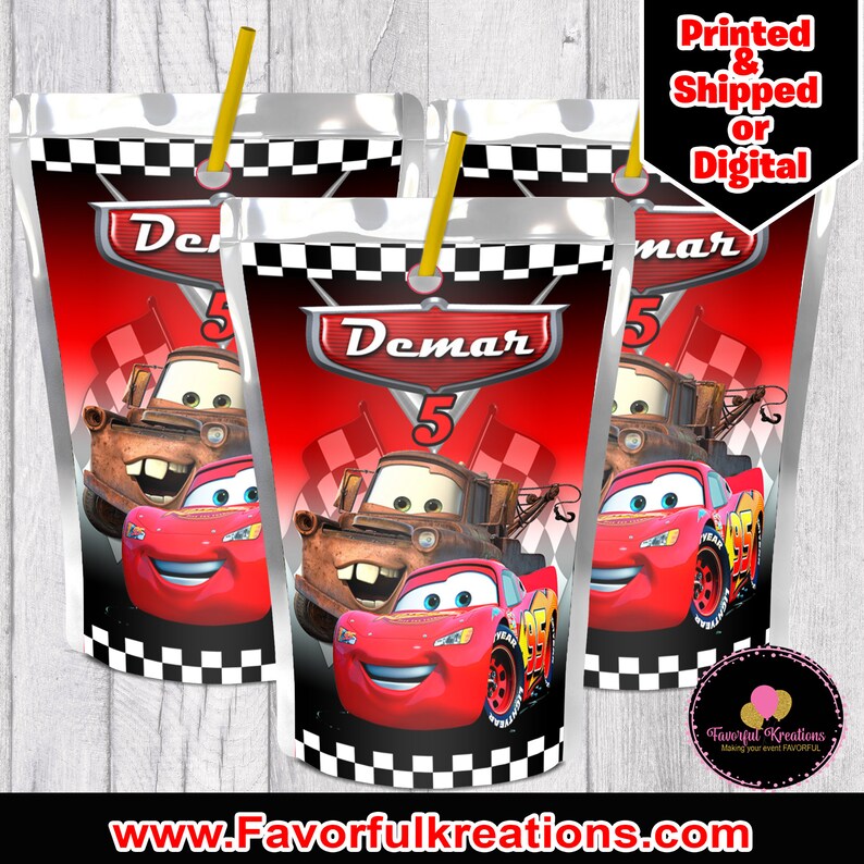 Cars Gift Bag Label-cars 2 Gift Bag-favor Bag-cars Birthday | Etsy