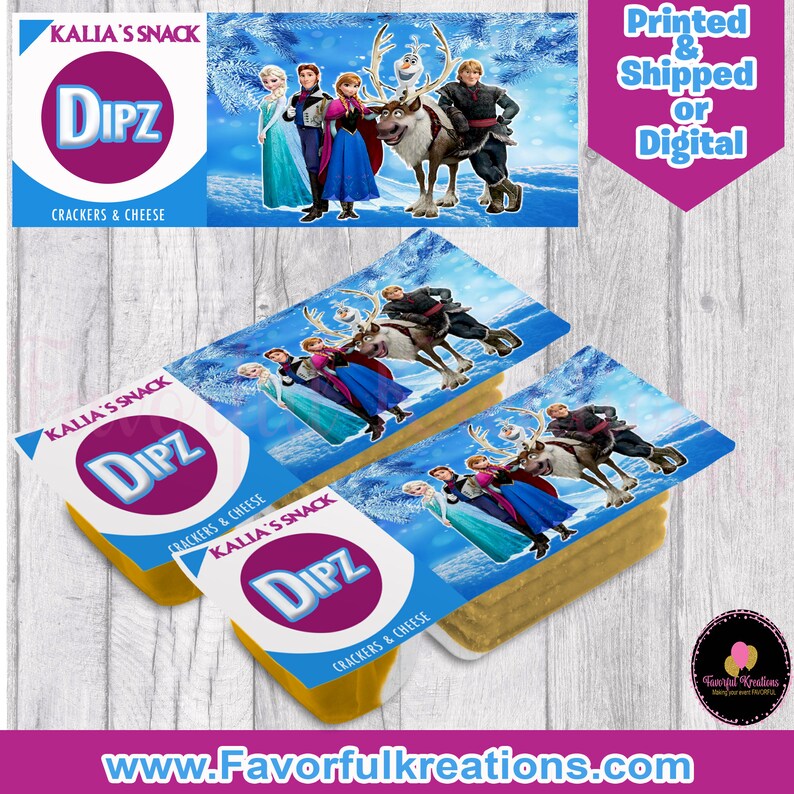 Frozen Party Favors-frozen Cracker and Cheese Snack-frozen - Etsy