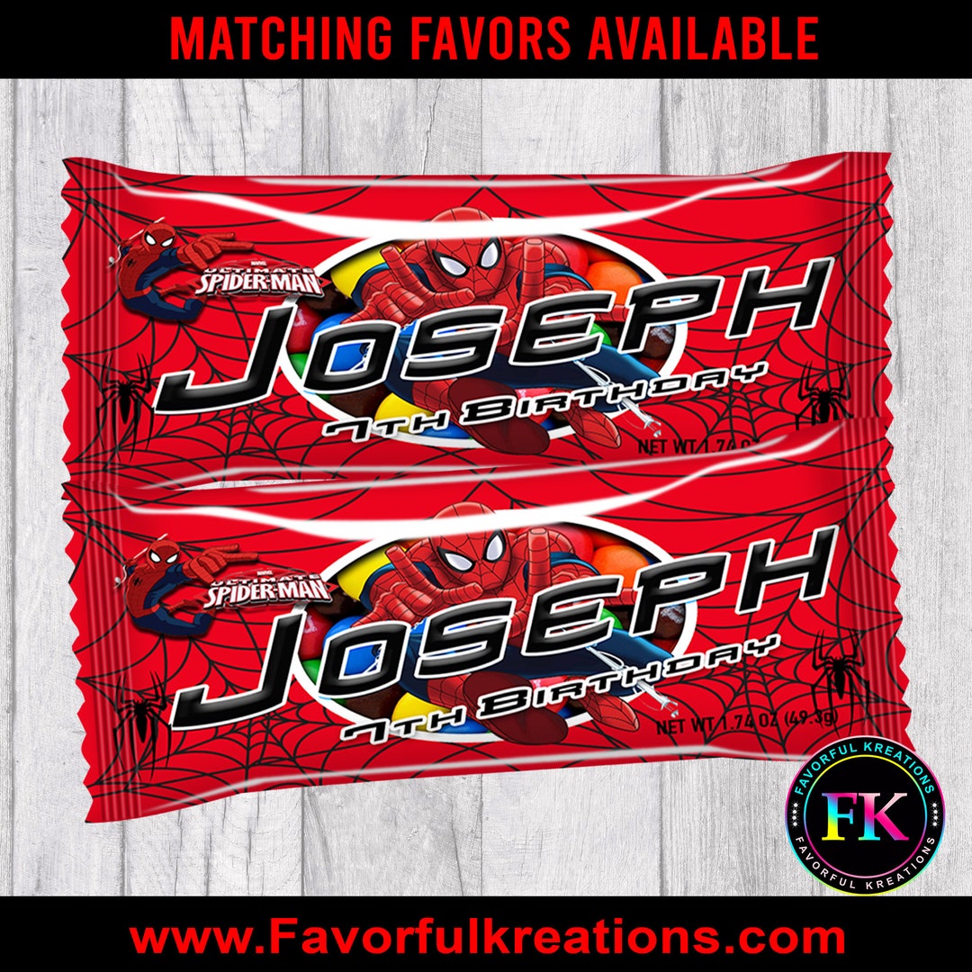 Spiderman Candy Favors Custom Chocolate Favors Chocolate Covered Peanut ...