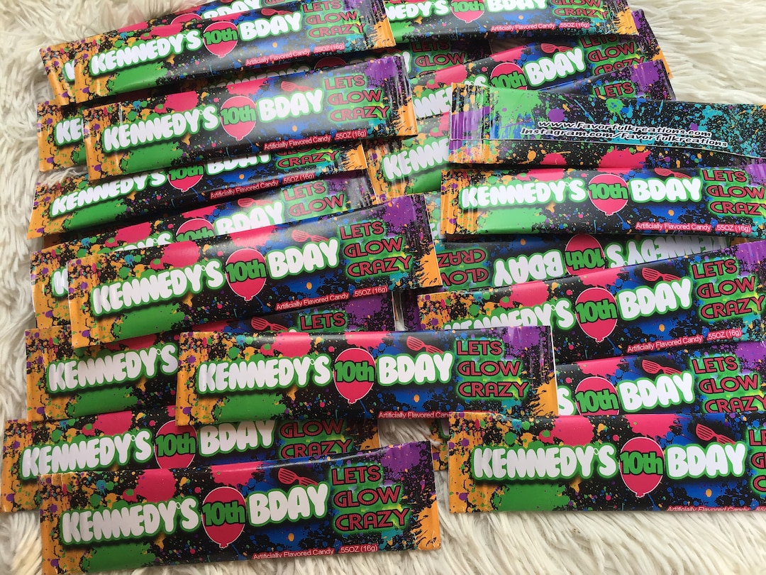 Glow Party Favors-glow Party Taffy Taffy Candy Lable-custom Candy ...