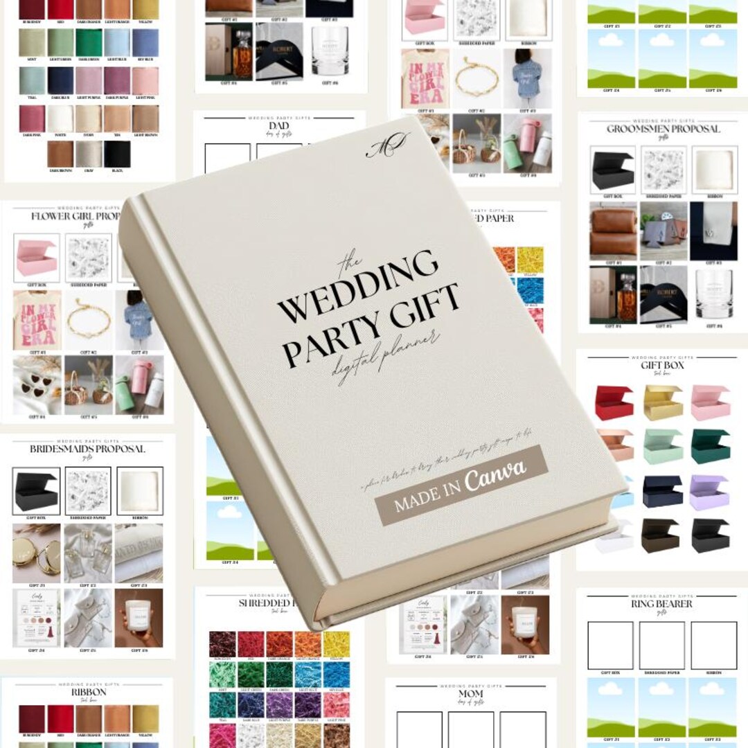 Wedding Gift Planner-proposals Box and Day of Gifts : Canva Template ...