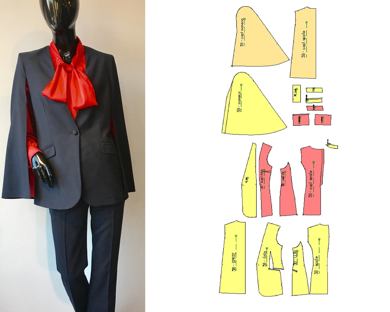 PDF Women Cape Paper Pattern SIZE 38/ Blazer Pattern - Etsy