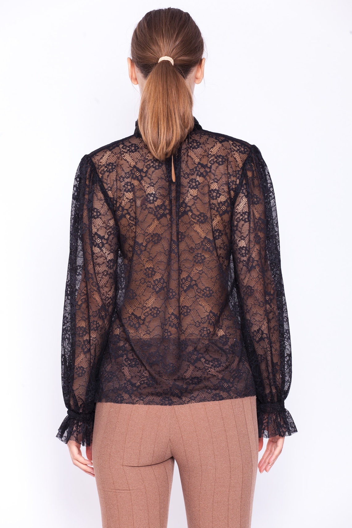 PDF Lace Blouse Sewing Pattern Size 38 / Vintage Blouse Sewing - Etsy