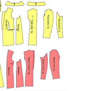 Coat DXF Pattern Size 38 - Etsy