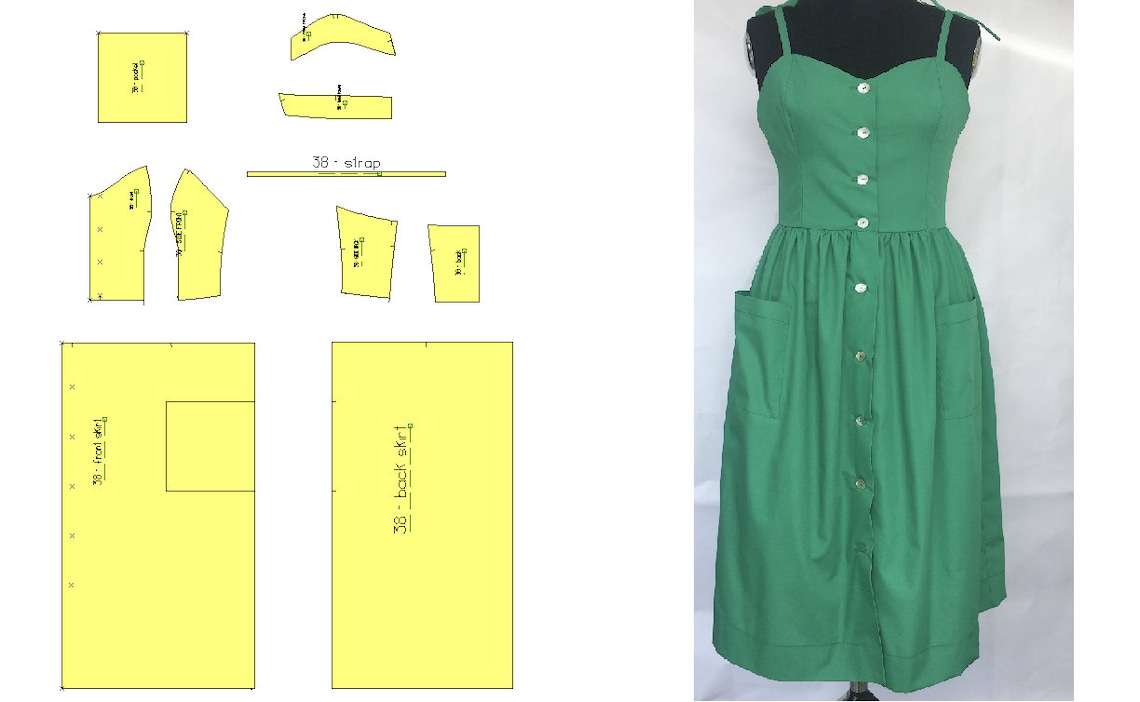 PDF Front Button Dress Sewing Pattern / Sewing Your Own / - Etsy