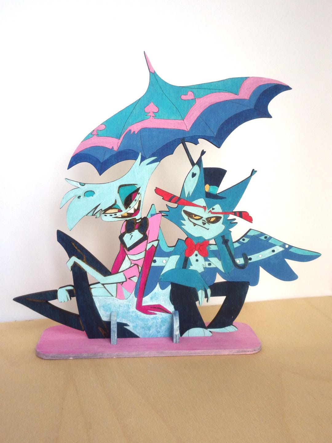 Hazbin Hotel Angel Dust and Husk Wooden Decoration - Hazbin Hotel ...