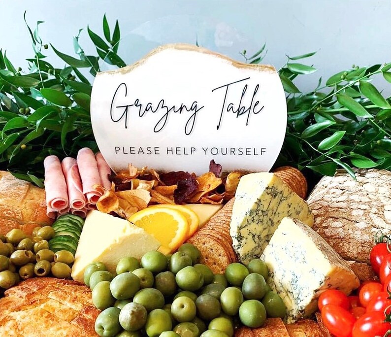 Grazing Table Signage Acrylic Other Colours Available - Etsy