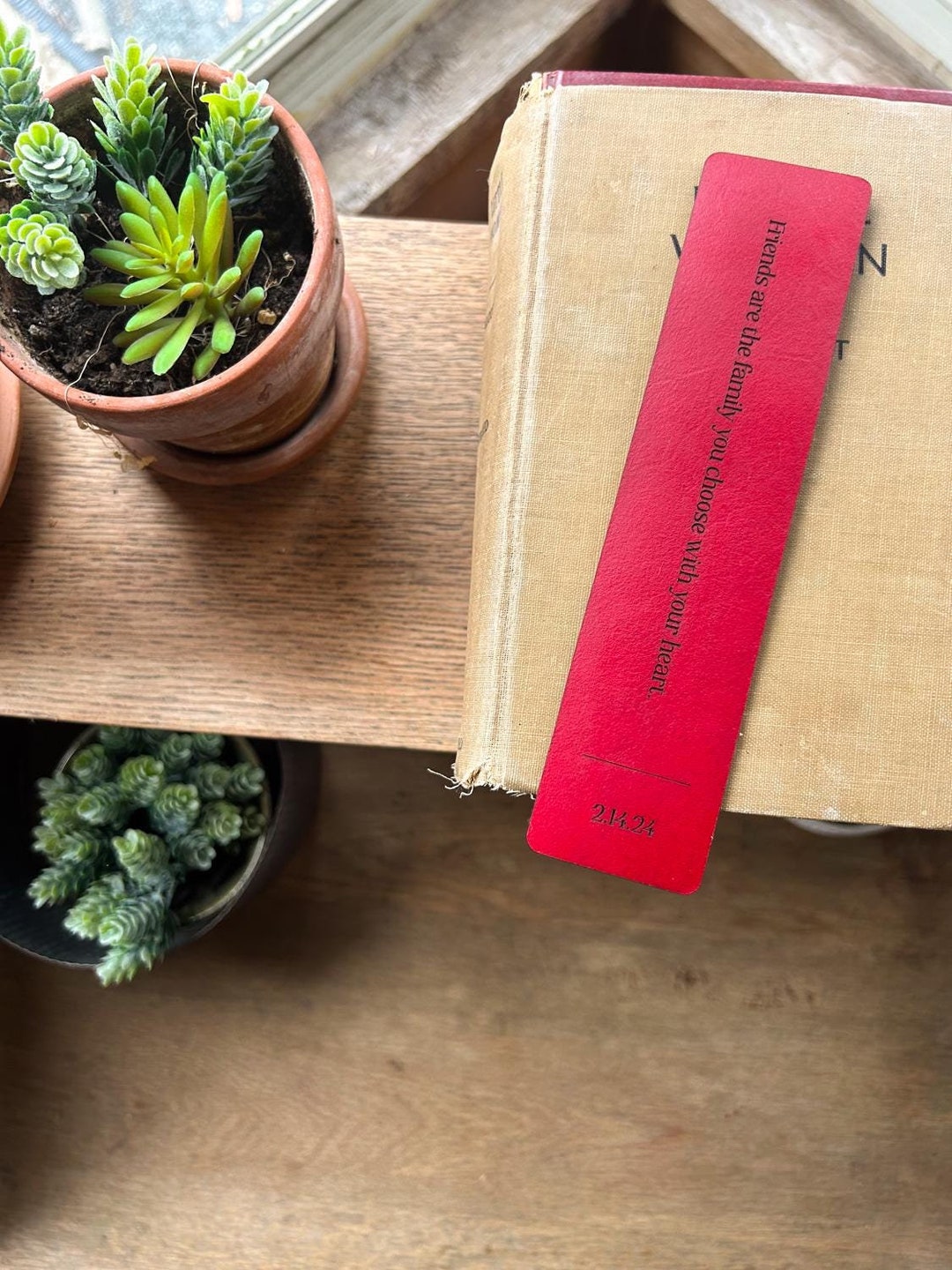 Personalized Leather Bookmark, Custom Quote Bookmark, Gift for Reader ...