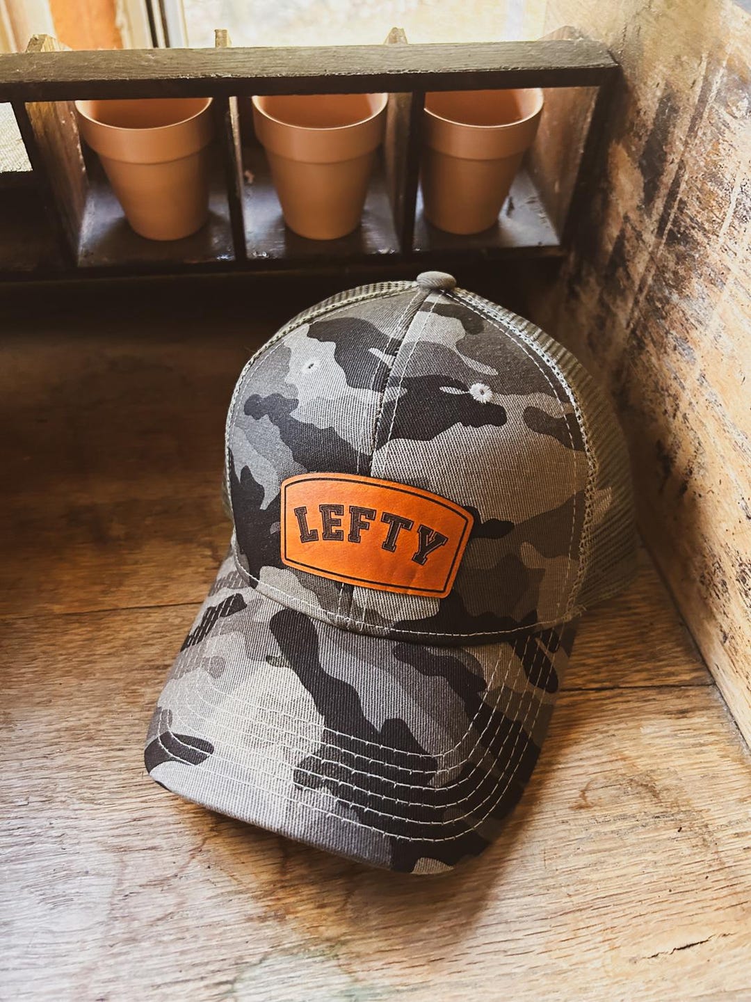 Lefty Leather Patch Hat, Gift for Lefty, Left Handed Gift - Etsy