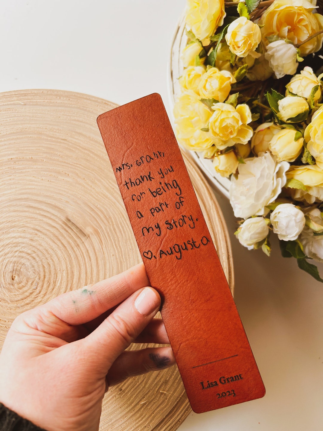 Teacher Appreciation Gift, Personalized Teacher Bookmark With Kids ...