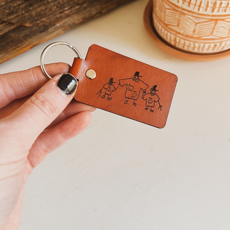 Kids Drawing Keychain - Etsy