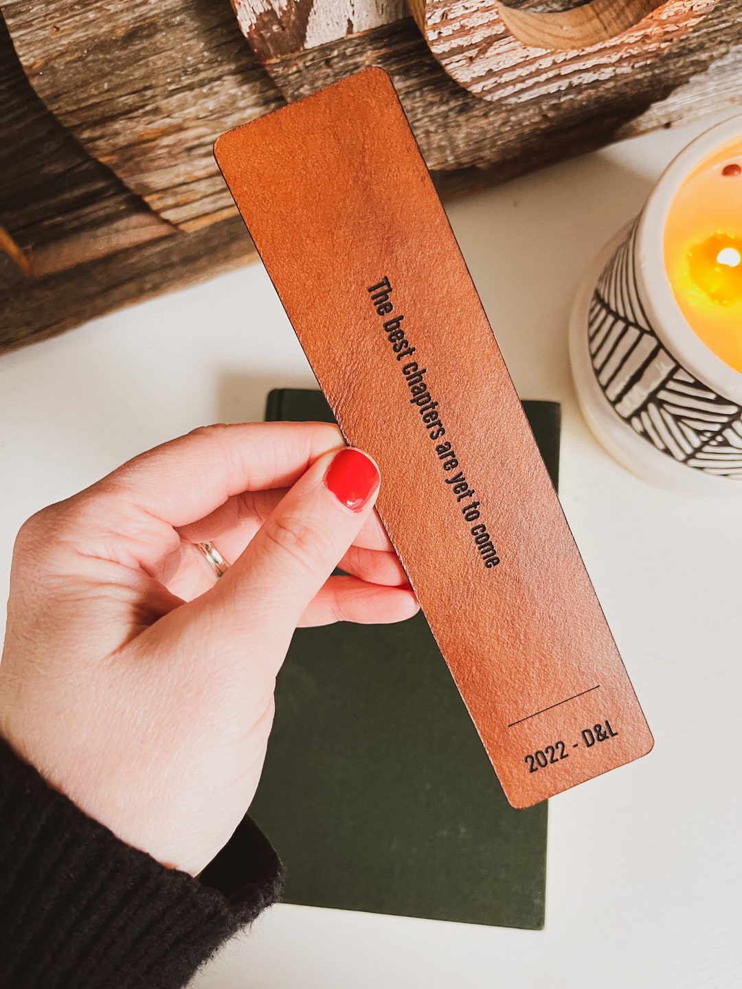 Personalized Leather Bookmark: Custom Quote Engraved Gift - Etsy