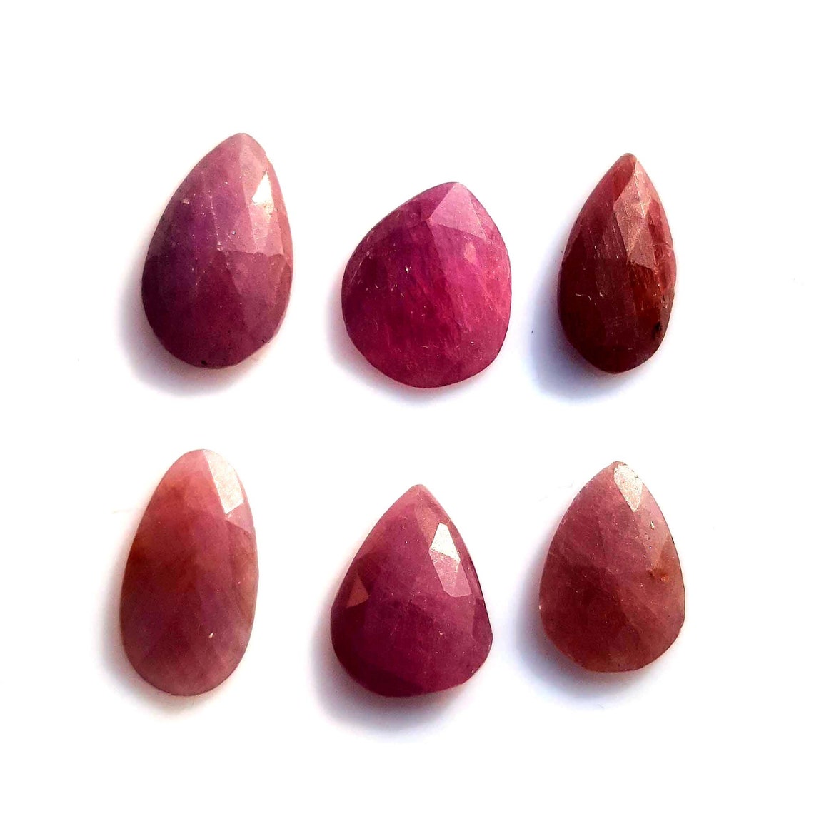 Faceted Natural Ruby Pear Shape 11 mm to 14 mm Wholesale | Etsy