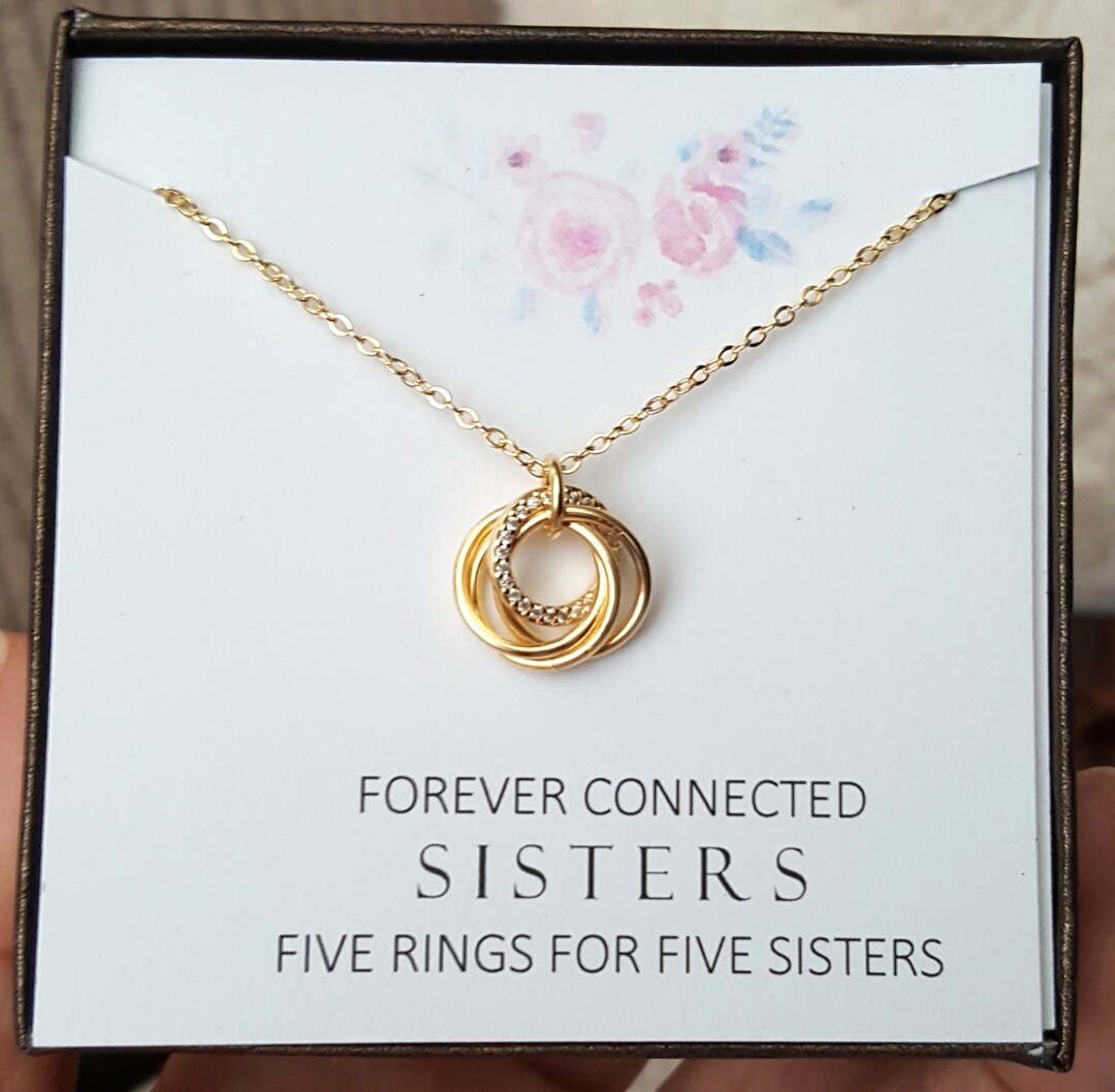 Five Sisters Necklace - Dainty Five Rings for Five Sisters, the Best ...