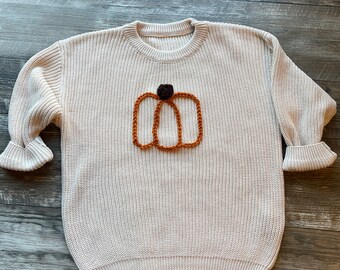 FALL Football Hand Embroidered OVERSIZED Sweater - Etsy