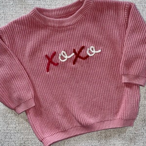 VALENTINES DAY XOXO Hand Embroidered Oversized Sweater - Etsy