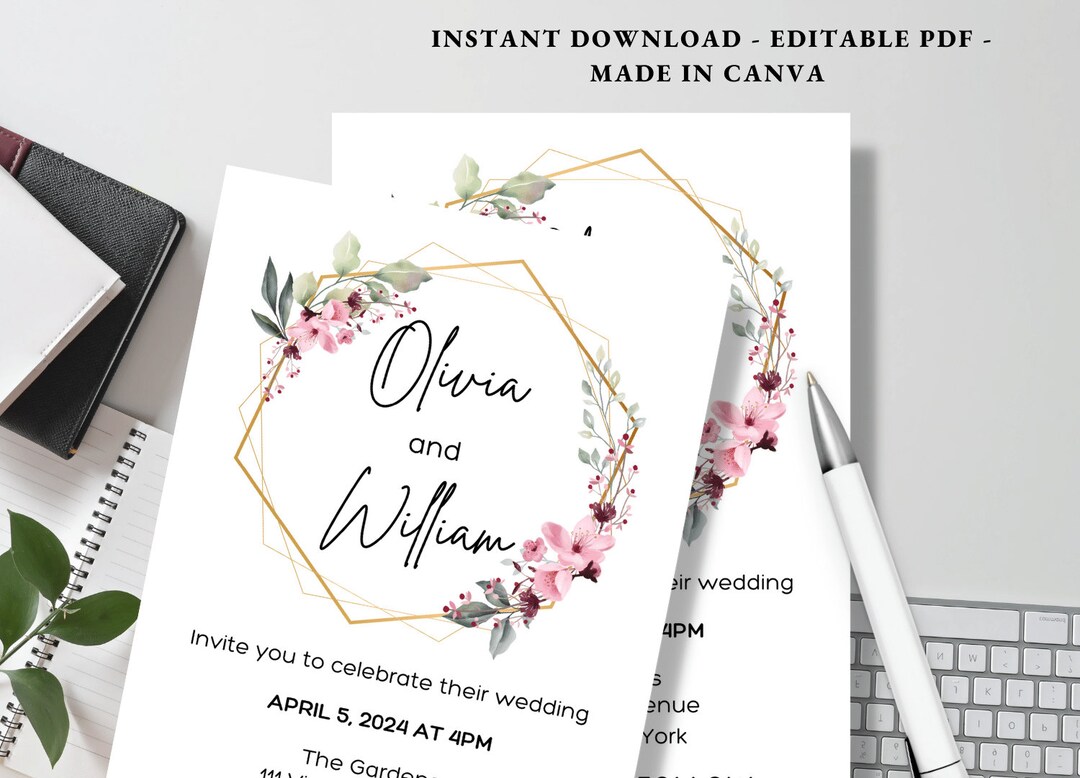 Wedding Invitation Template.pdf, Wedding Invitation Template, Printable ...