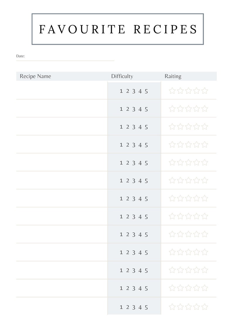 Variety of Recipe Cards - Etsy