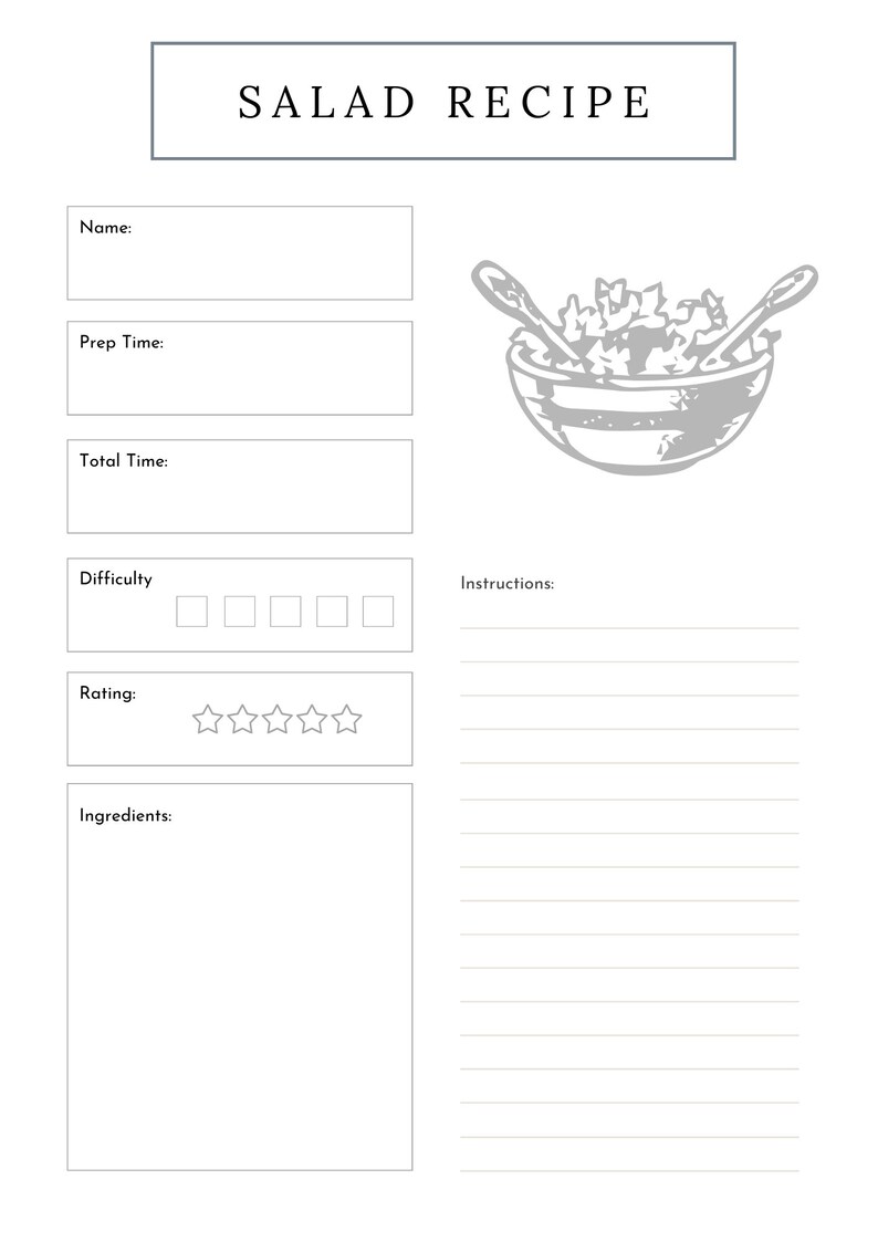 Variety of Recipe Cards - Etsy