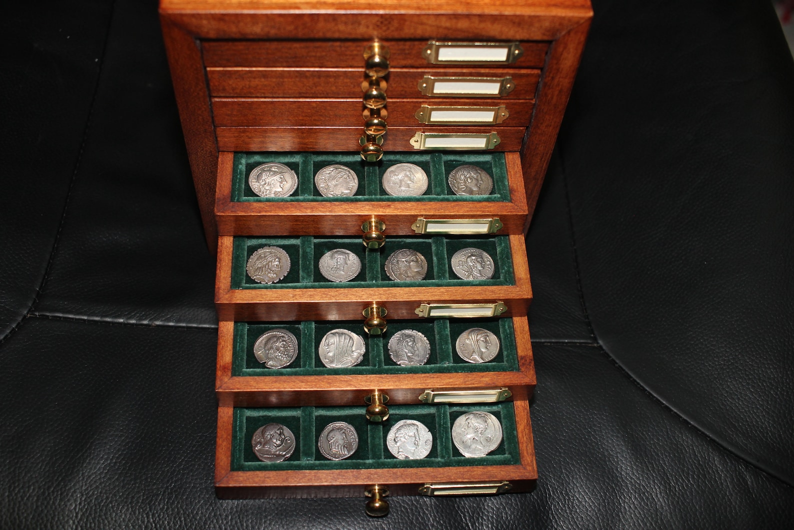 Art. CAP08 Wooden Coin Cabinet for Ancient Coins, Gold, Silver. Coin ...