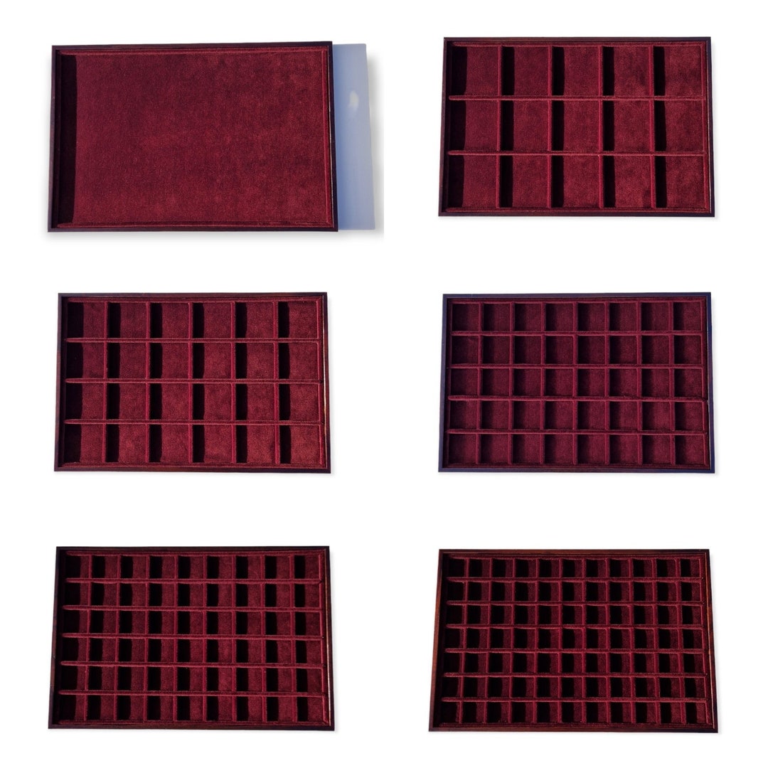 Display Tray for Ancient and Modern Coins. Interior Lined in Burgundy ...