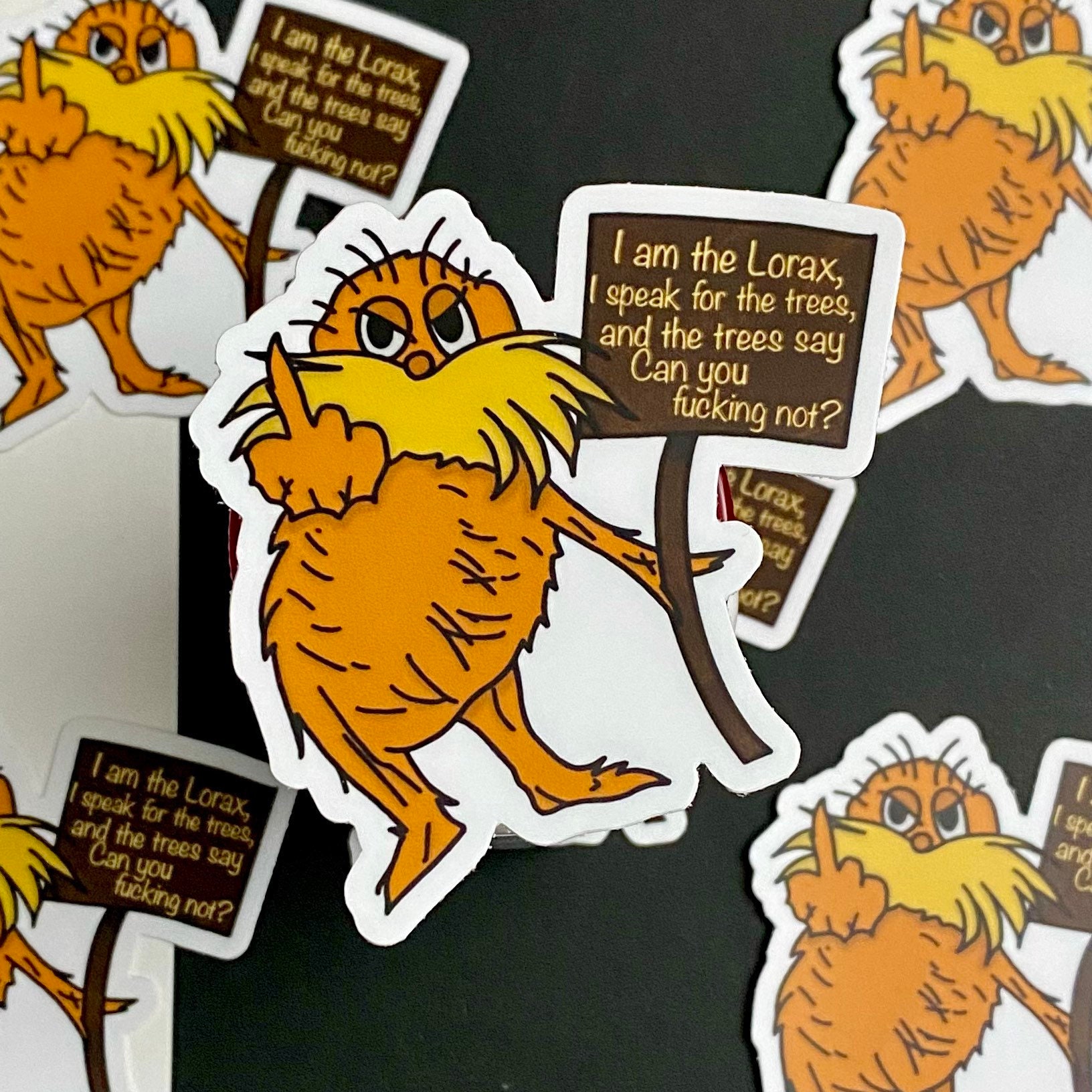 Angry Lorax Sticker | Etsy