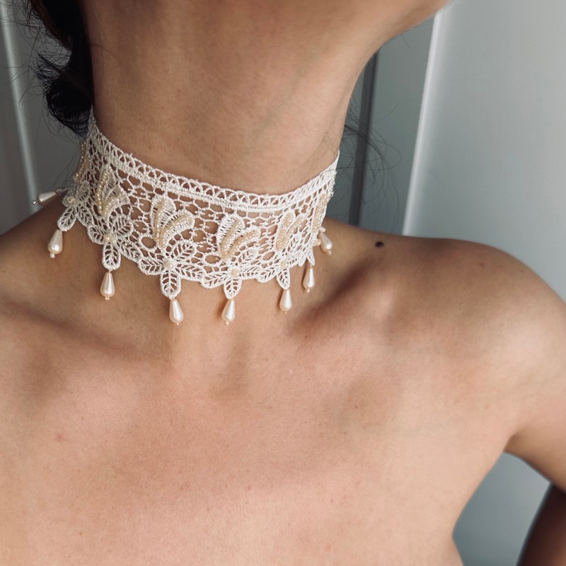 Lace Choker Necklace - Etsy