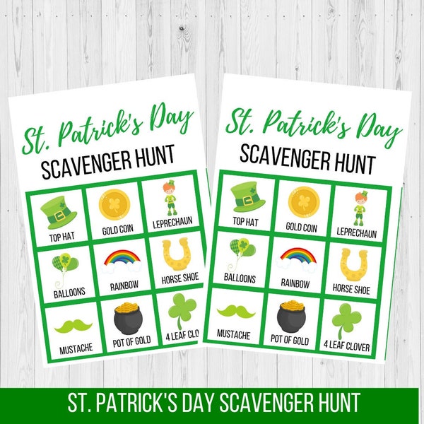 St Patricks Day Scavenger Hunt - Etsy